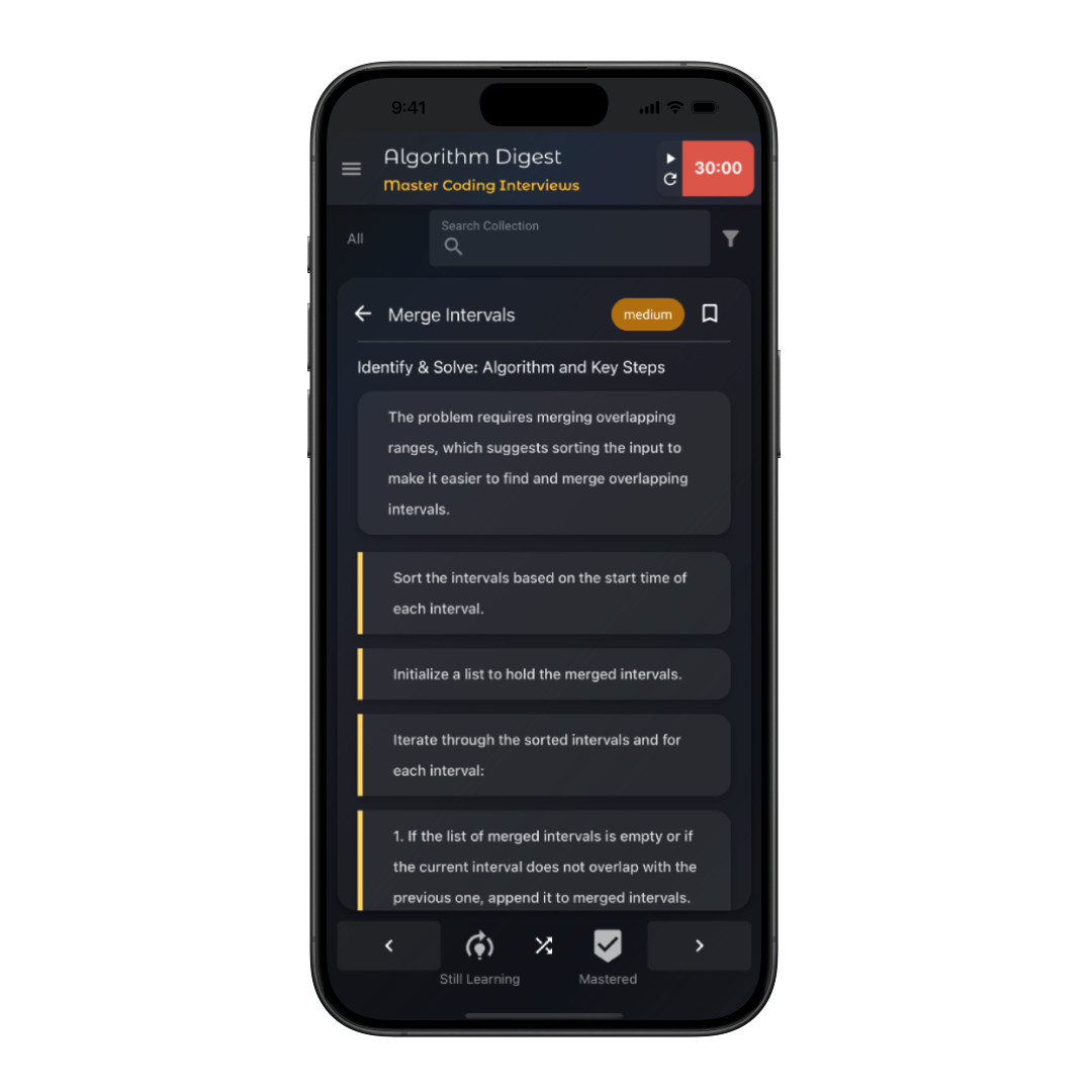 Algorithm Digest | Master Tech Interviews